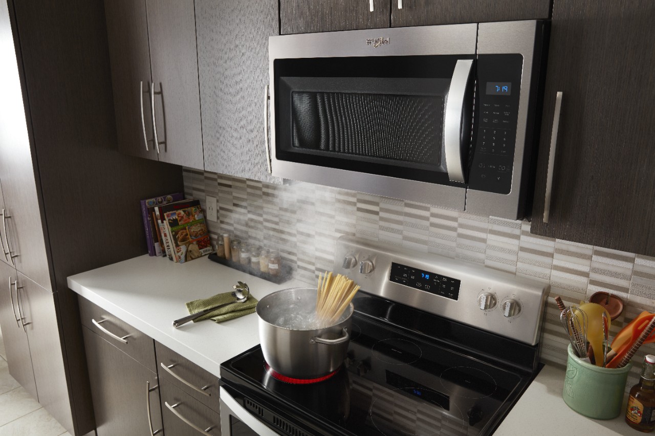 Whirlpool Low Profile Over the Range Microwave Hood With 2 Speed Vent Stainless Steel WML35011KS 